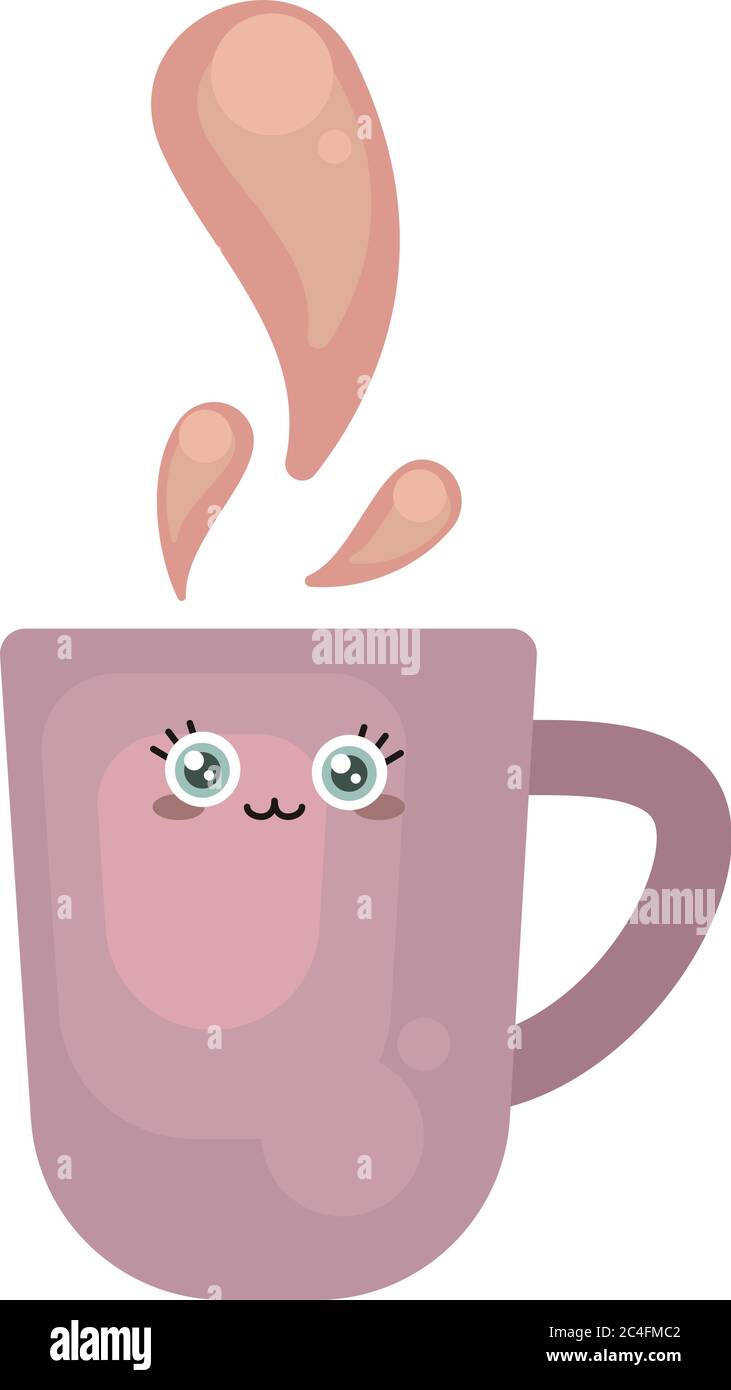 Cap with coffee, illustration, vector on white background Stock Vector ...