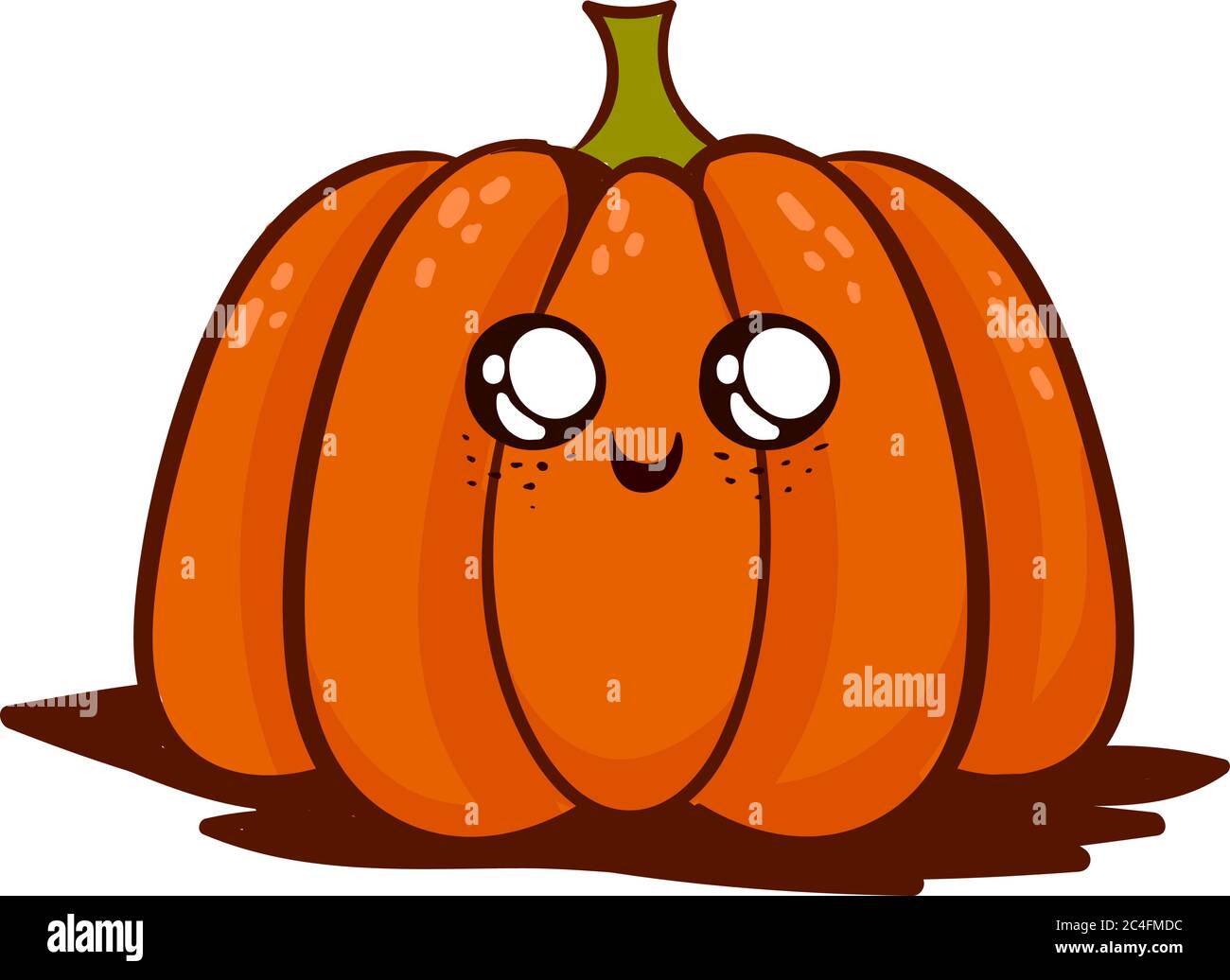 Cute pumpkin, illustration, vector on white background Stock Vector ...