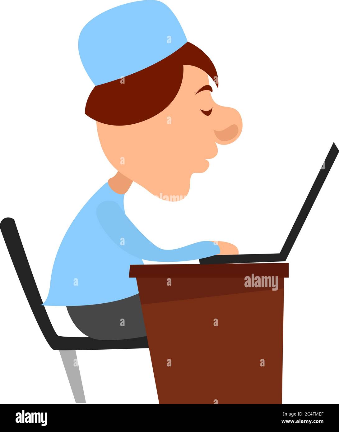 People typing on laptop Stock Vector Images - Alamy