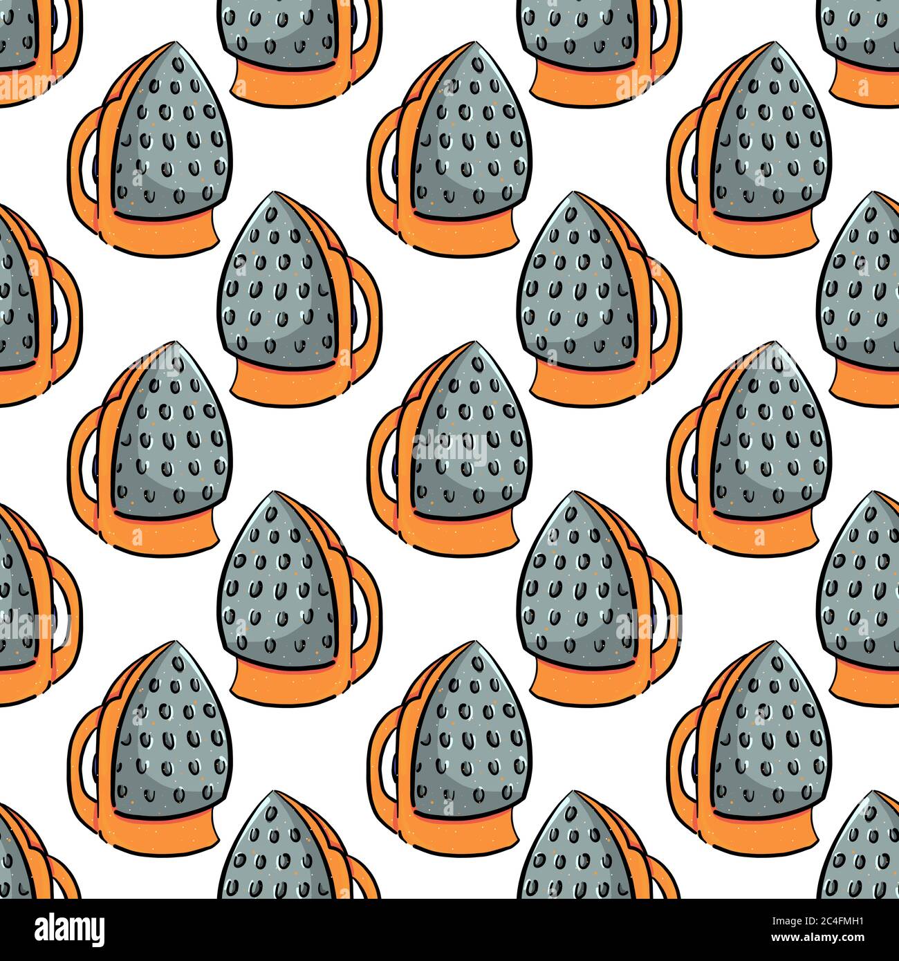 Irons for clothes pattern, seamless pattern on white background Stock ...