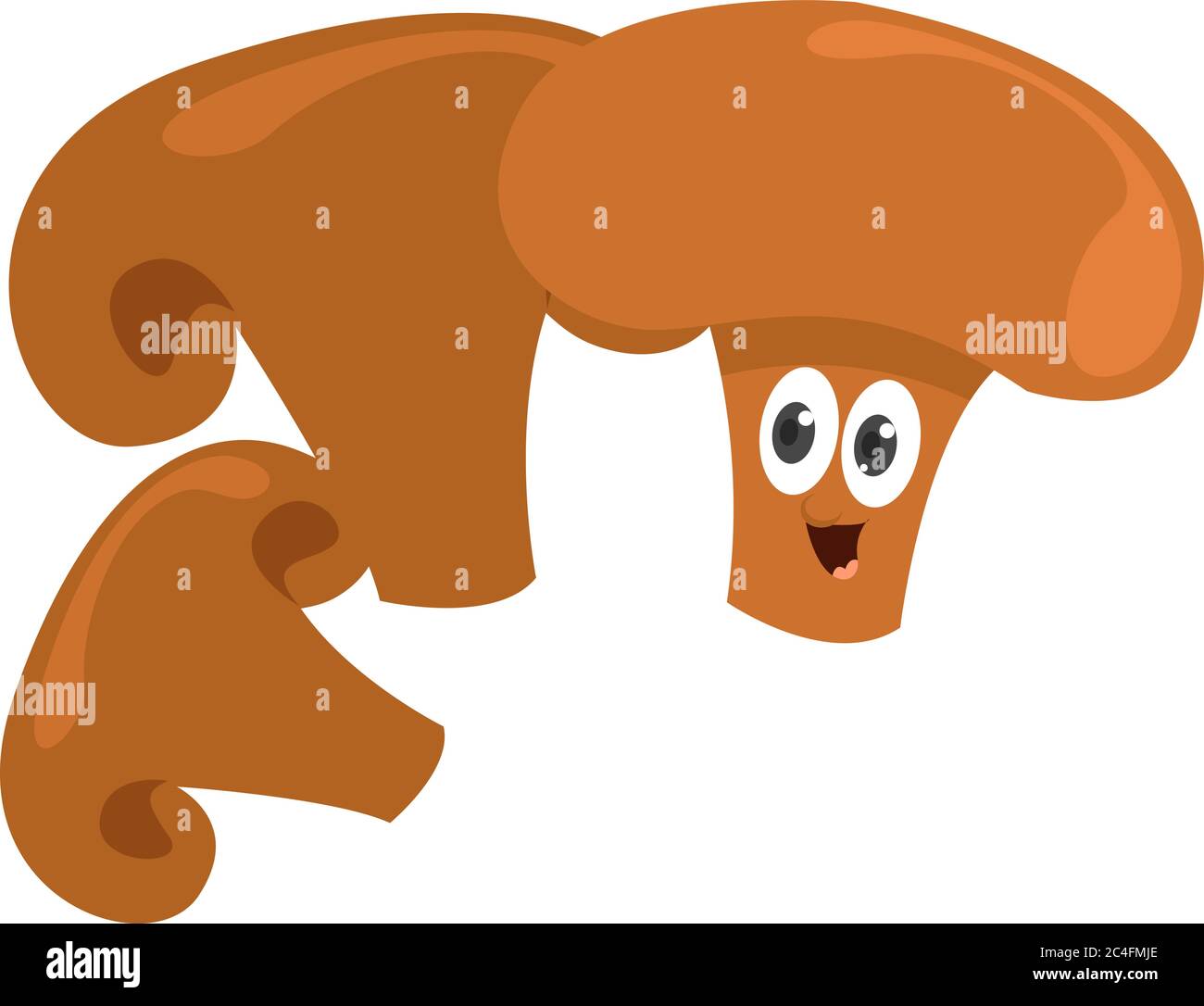 Cut mushroom, illustration, vector on white background Stock Vector ...