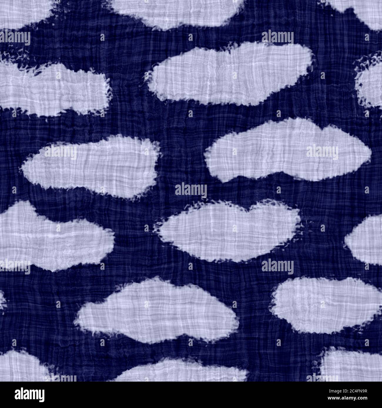 Seamless indigo dyed bandana texture. Blue dark woven cotton effect ...