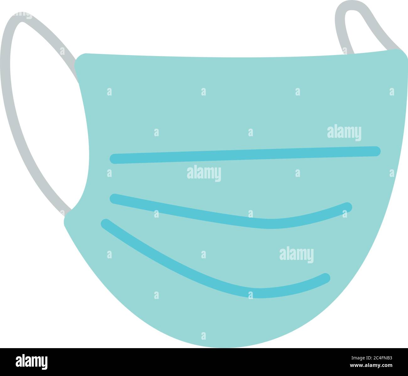 medical mask icon over white background, flat style, vector ...