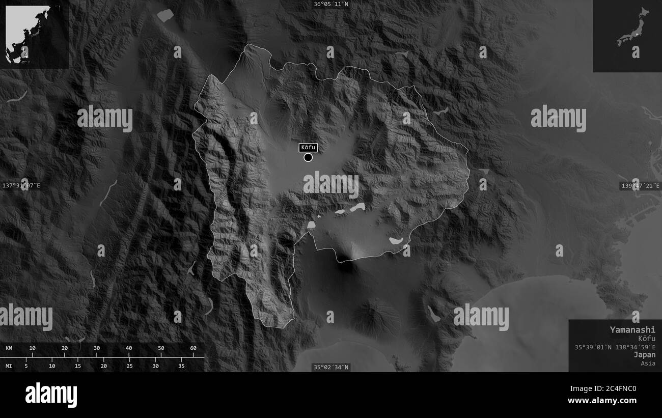 Map of yamanashi hi-res stock photography and images - Alamy