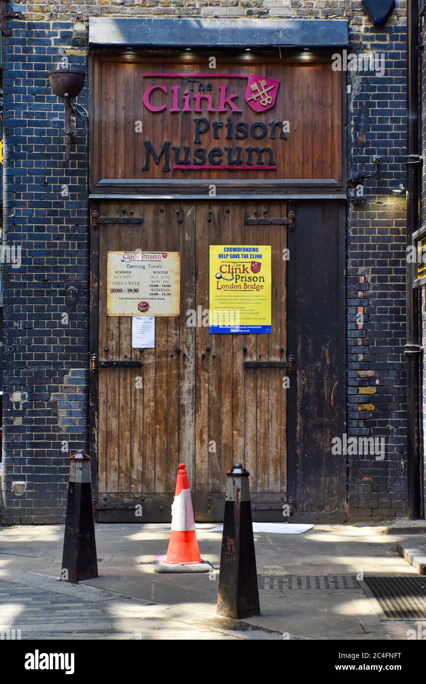 The Clink Museum ,which faces permanent closure even with the lockdown ...