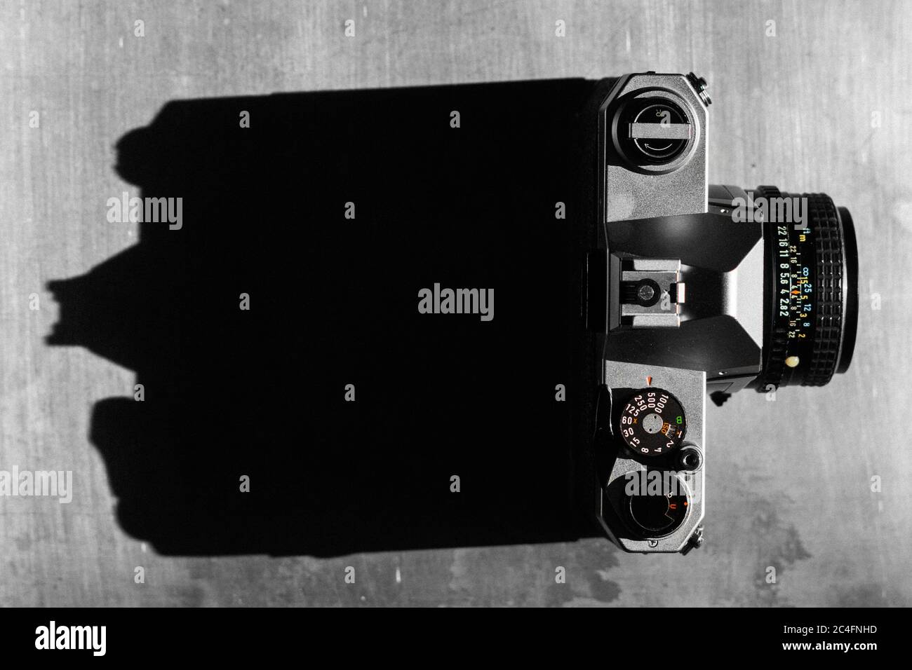 vintage film camera shadow Stock Photo - Alamy