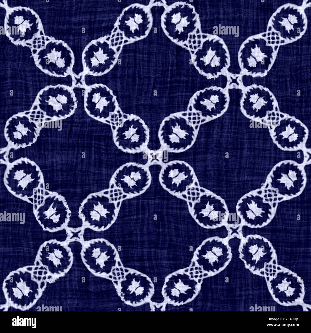 Seamless indigo dyed bandana texture. Blue dark woven cotton effect ...