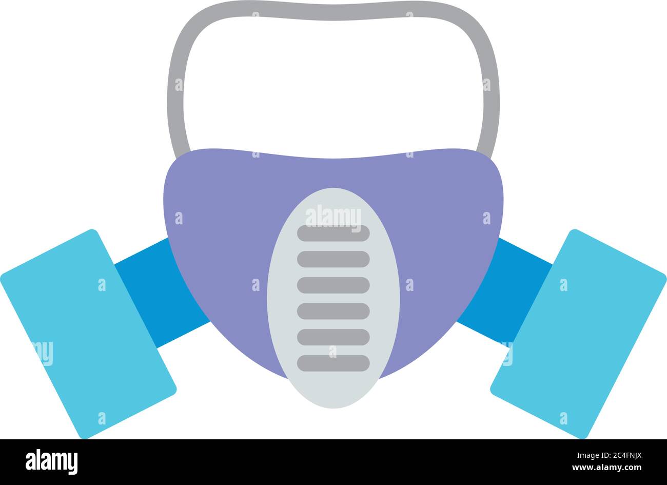 protective medical respirator mask icon over white background, flat ...