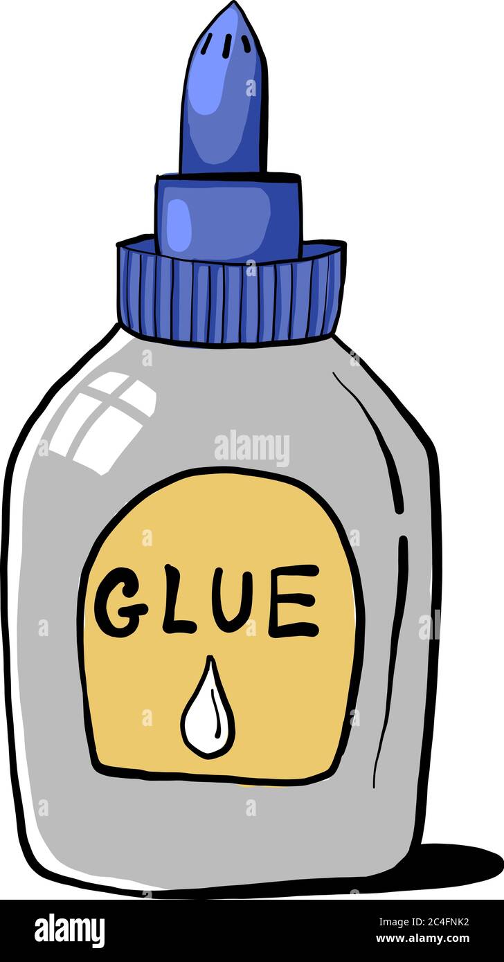 Liquid glue in bottle Stock Vector Images - Alamy