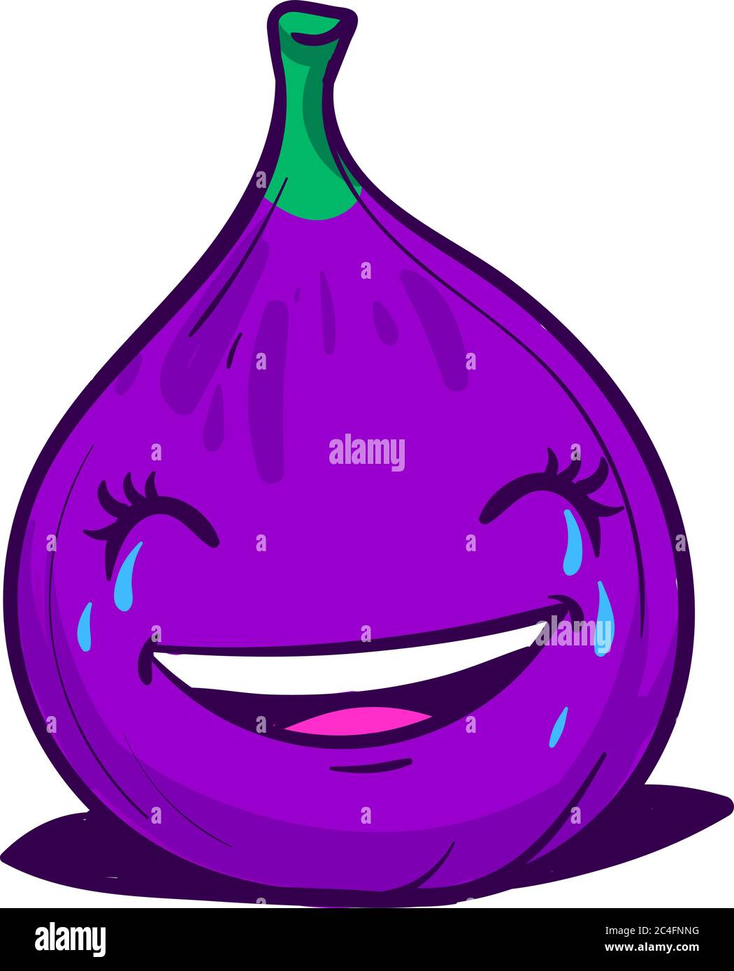 Fig laugh, illustration, vector on white background Stock Vector Image ...