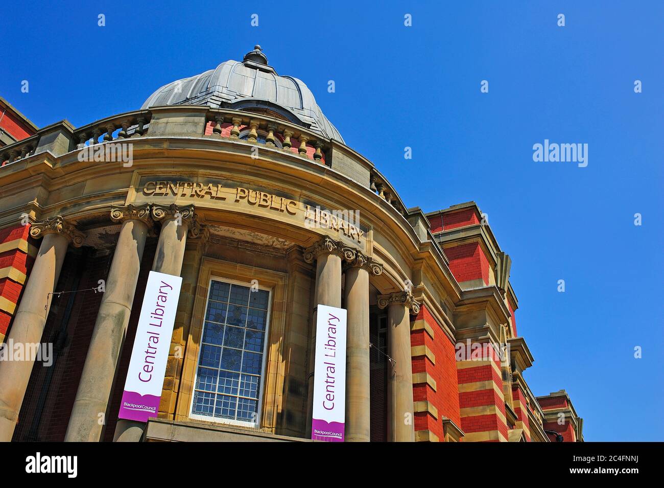 Blackpool Public Central Library grade 2 listed built 1911 Stock Photo ...