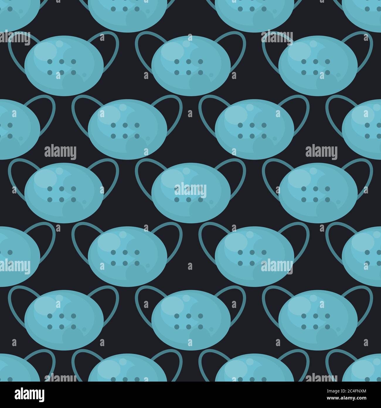 Medical mask pattern, seamless pattern on dark background Stock Vector ...