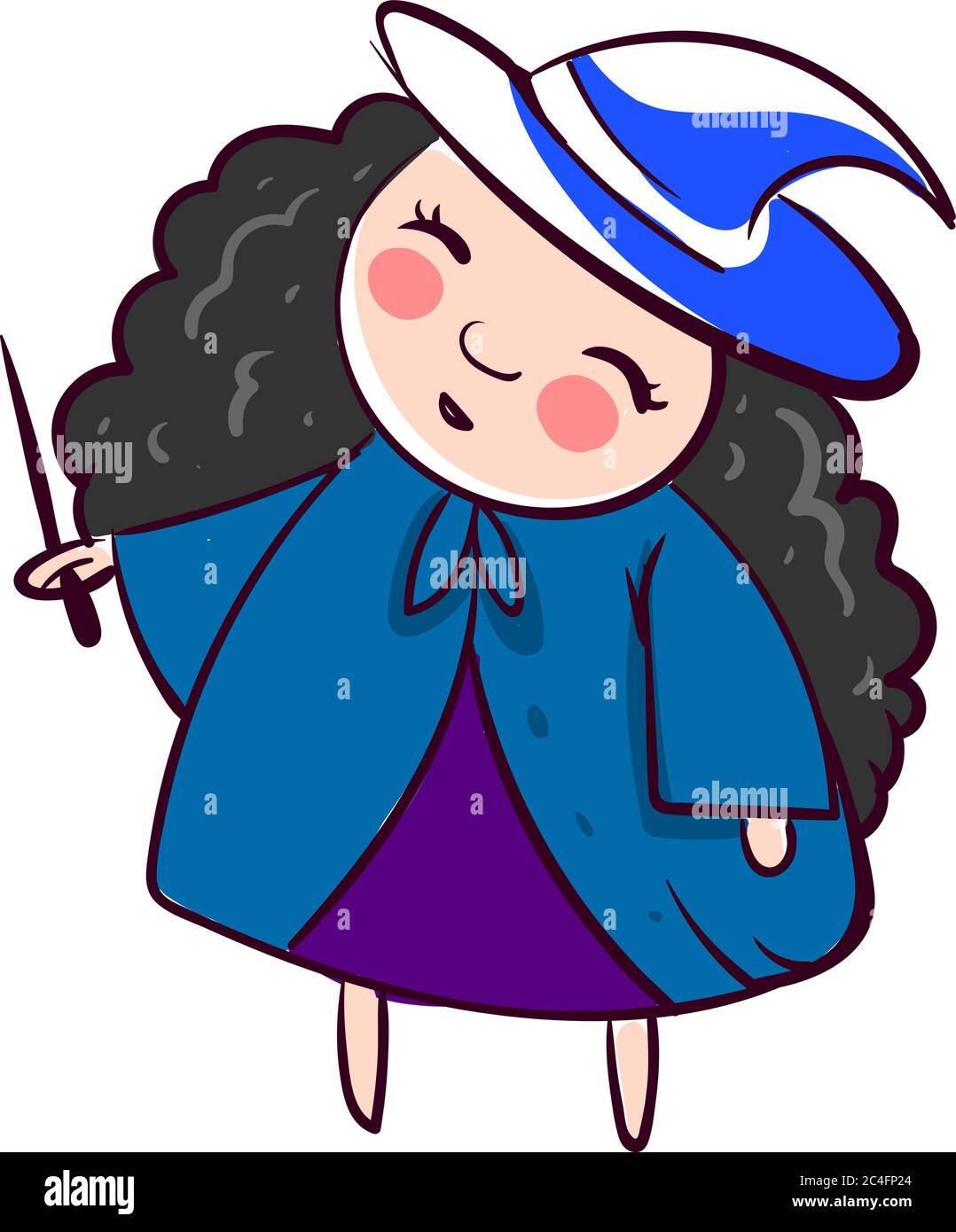 Fat witch, illustration, vector on white background Stock Vector Image ...