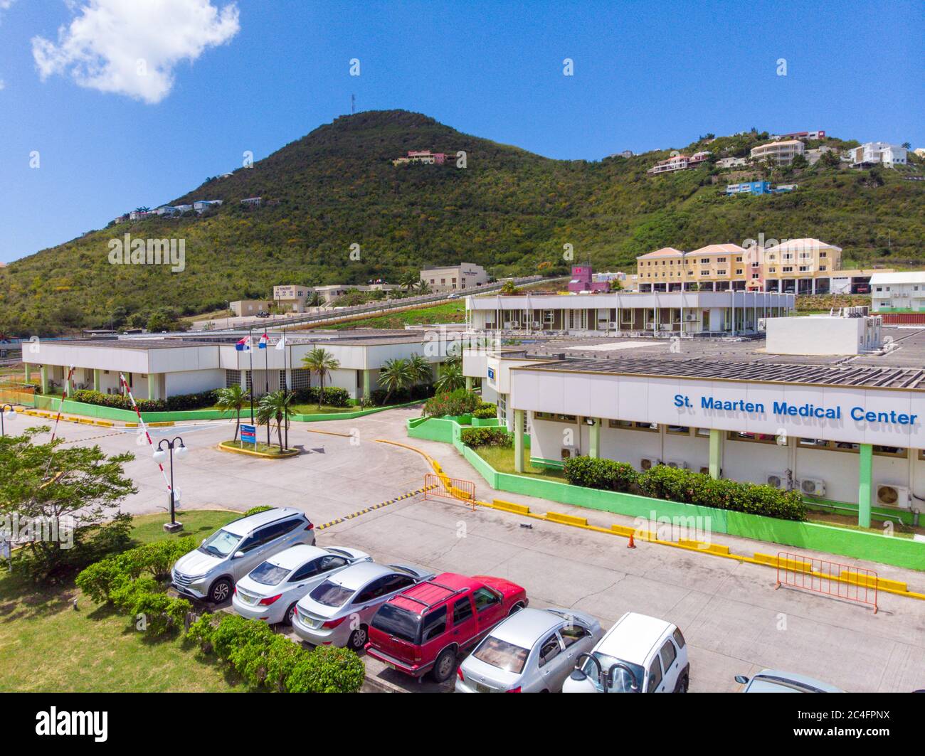 Aerial view of Sint Maarten Medical Center Stock Photo - Alamy