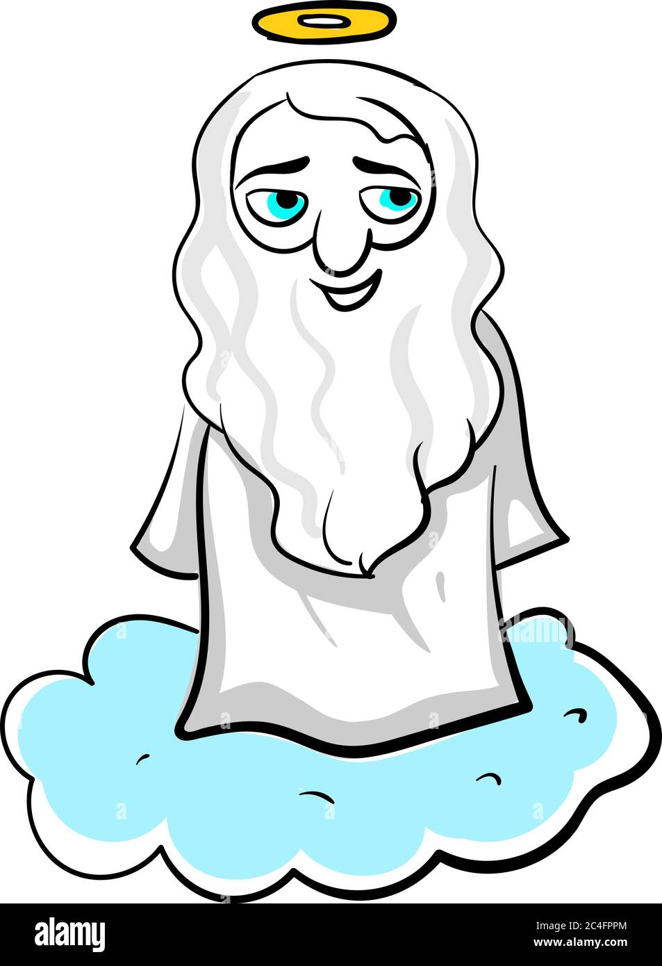 God In The Clouds Drawing