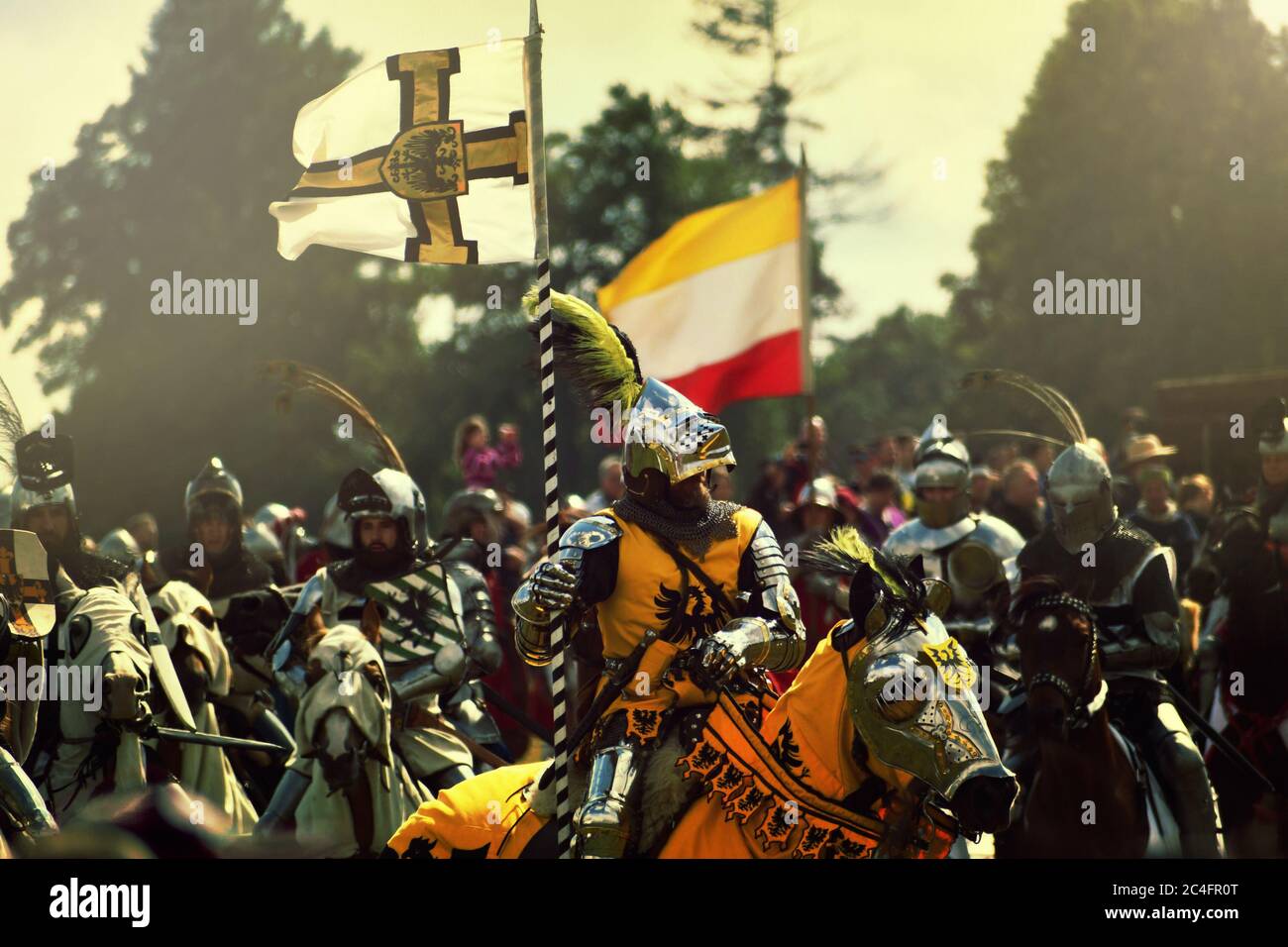 Grunwald, Poland - July 14th 2018: Battle of Grunwald 1410 reenactment ...