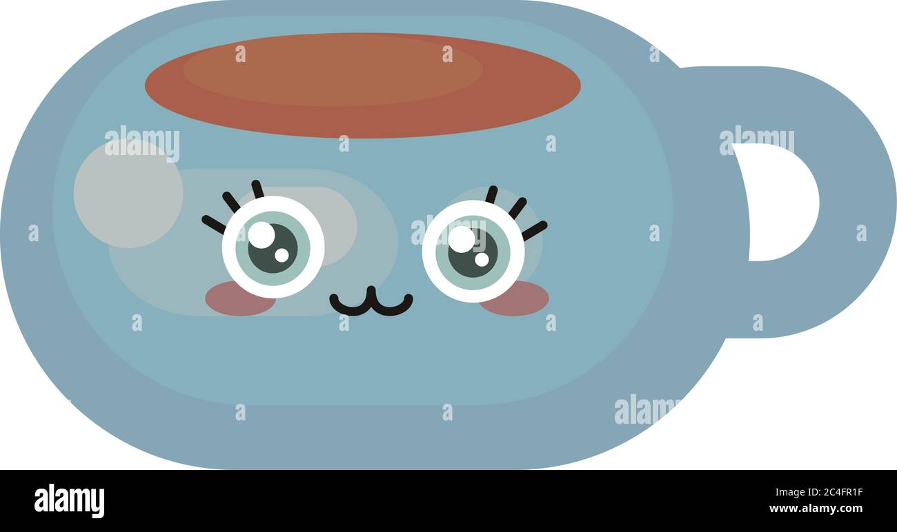 Happy cup, illustration, vector on white background Stock Vector Image ...