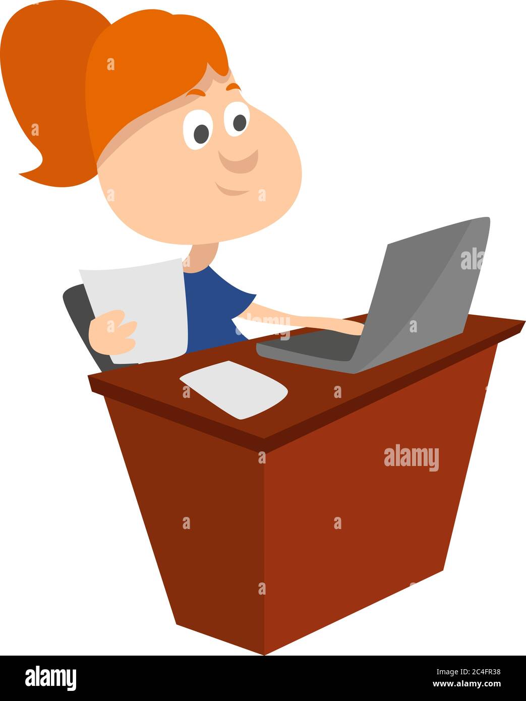 Student girl laptop Stock Vector Images - Alamy