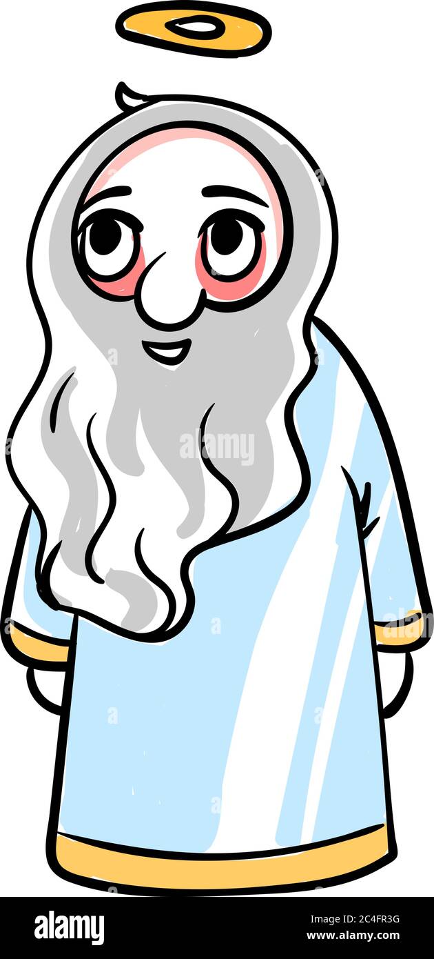 Happy god, illustration, vector on white background Stock Vector Image ...