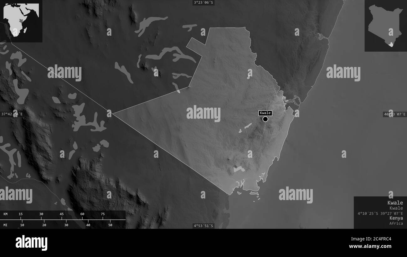 Kwale outline map Black and White Stock Photos & Images - Alamy