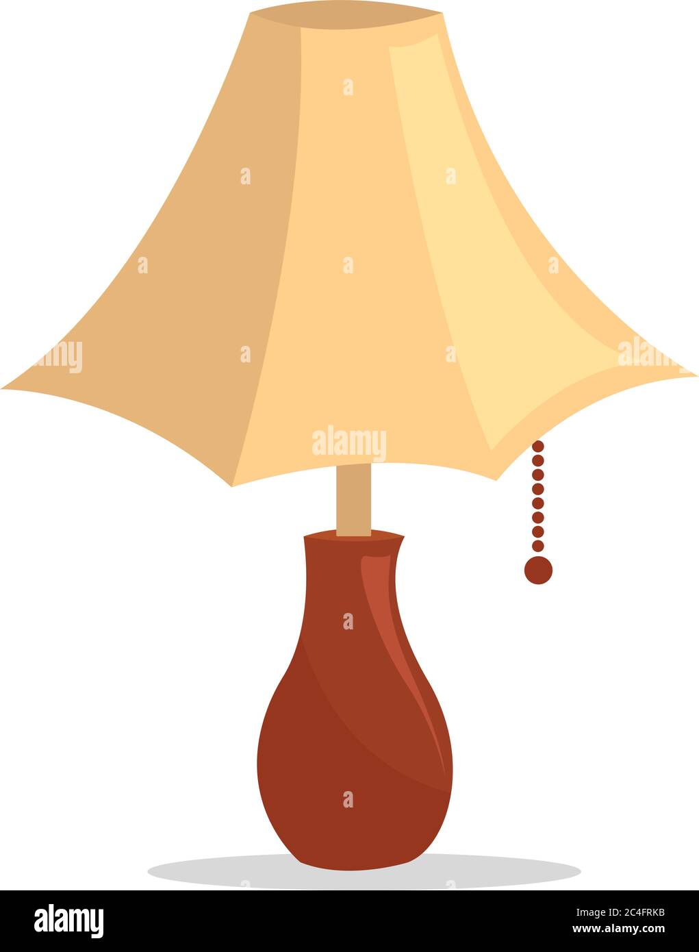 Table lamp, illustration, vector on white background Stock Vector Image ...