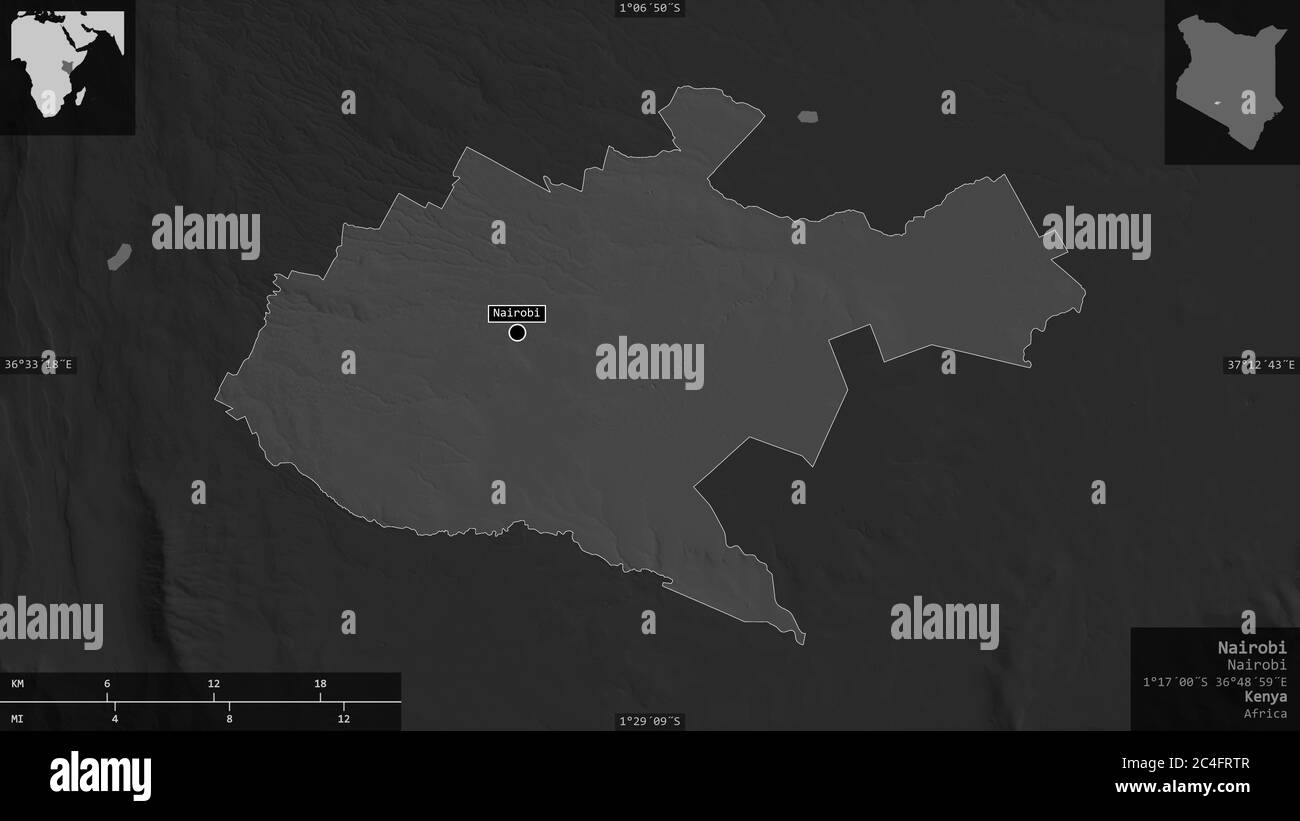 Map of nairobi Black and White Stock Photos & Images - Alamy