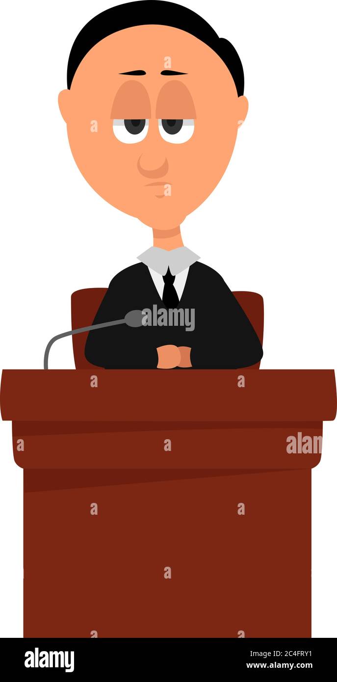 Lawyer, illustration, vector on white background Stock Vector Image ...