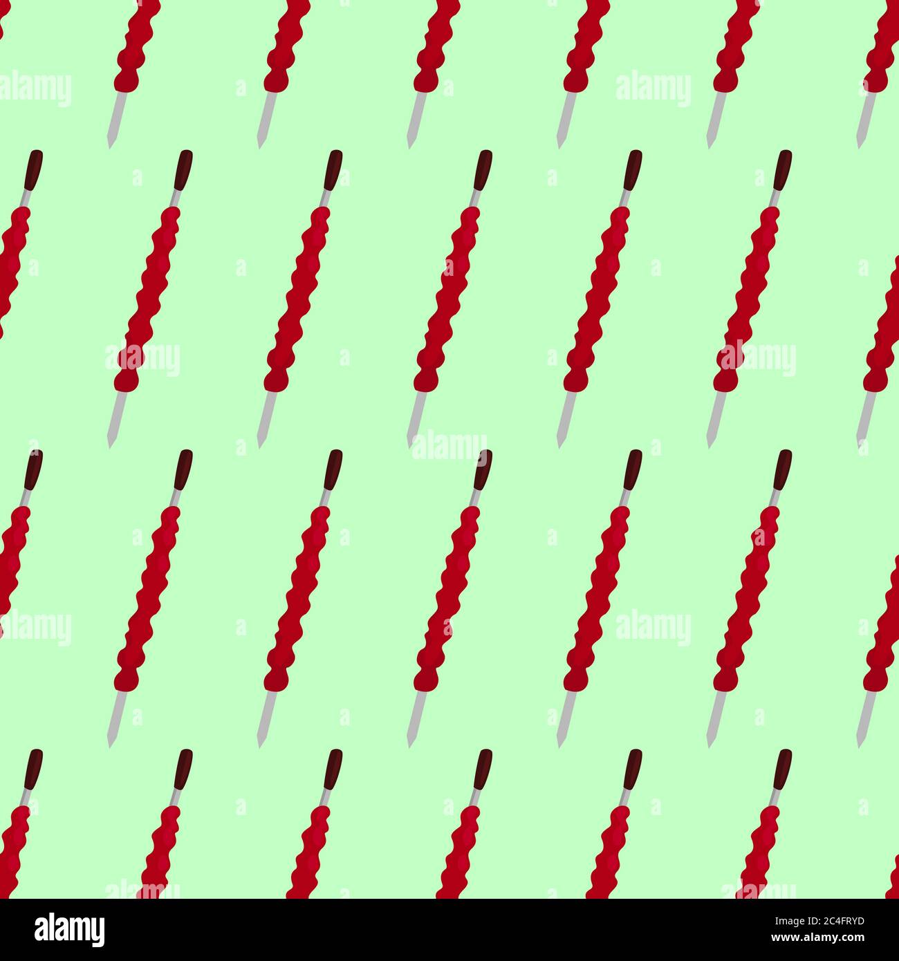 Kebabs pattern, seamless pattern on blue background Stock Vector Image ...