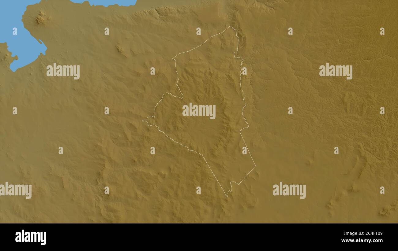 Nyamira, county of Kenya. Colored shader data with lakes and rivers ...