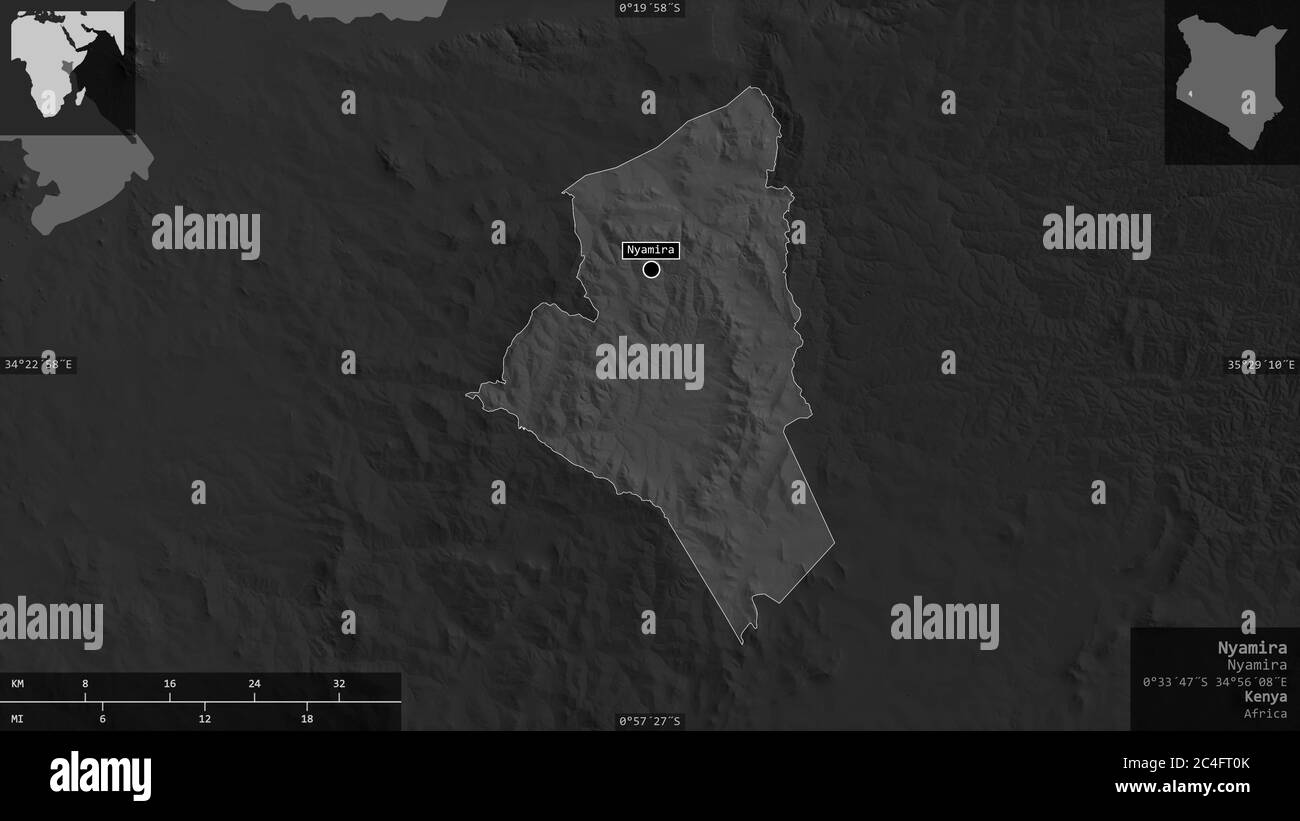 Nyamira outline map Black and White Stock Photos & Images - Alamy