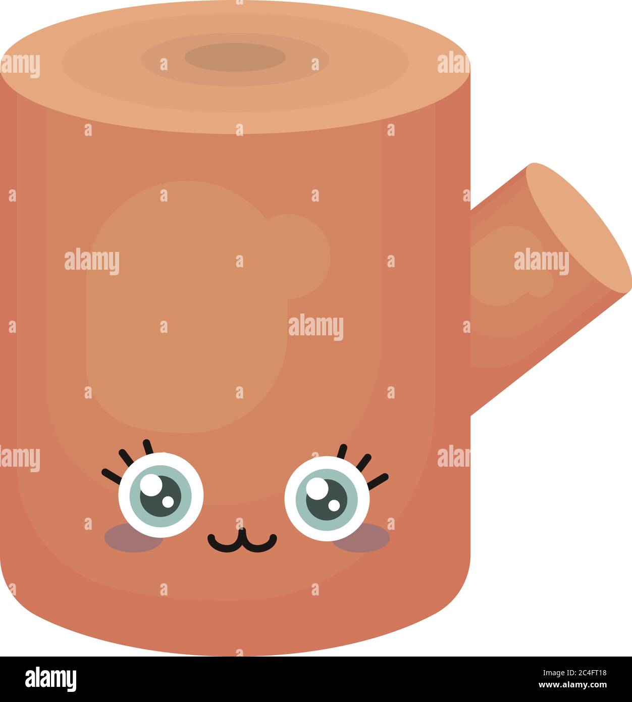 Cute wooden log, illustration, vector on white background Stock Vector ...