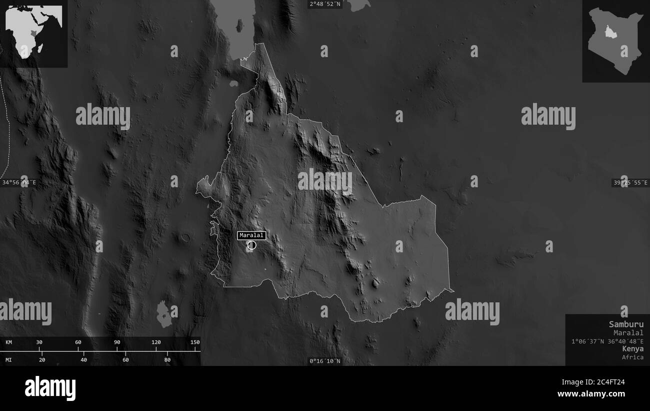 Samburu map Black and White Stock Photos & Images - Alamy