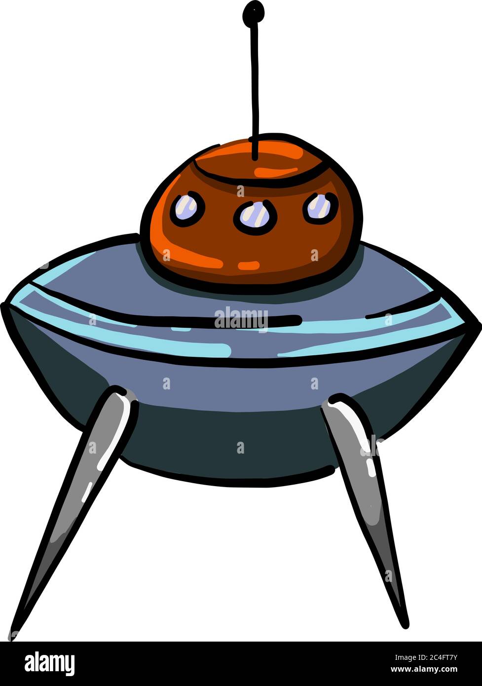 Machine from space, illustration, vector on white background Stock ...