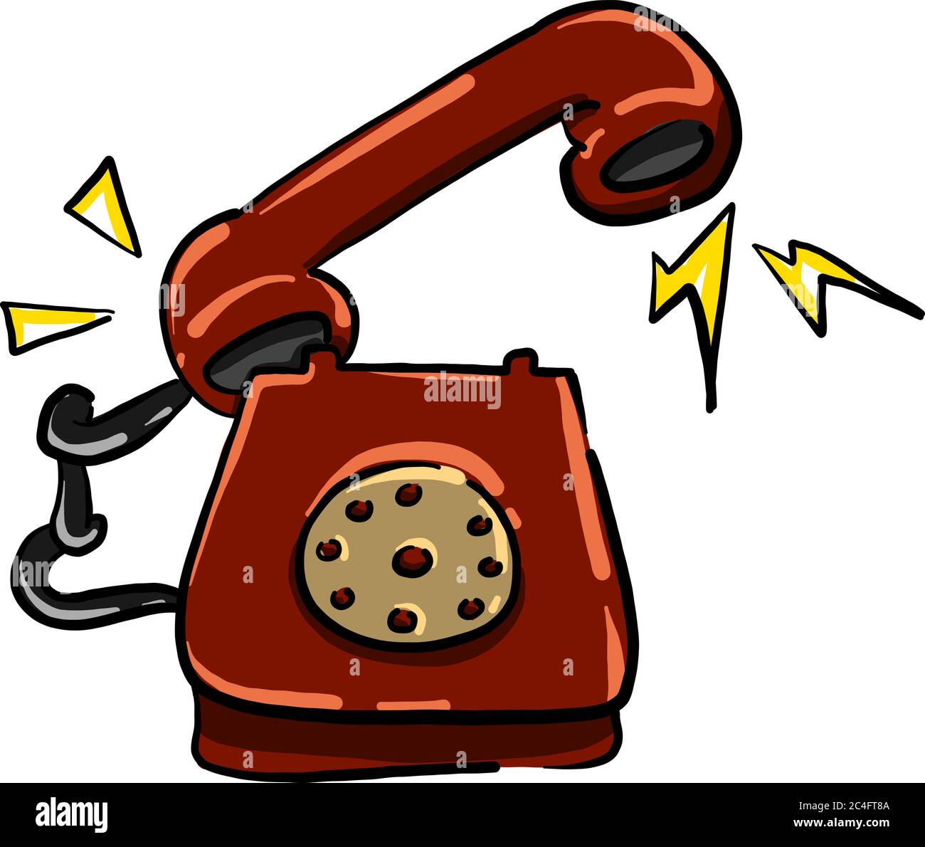 Vintage retro phone call hi-res stock photography and images - Alamy