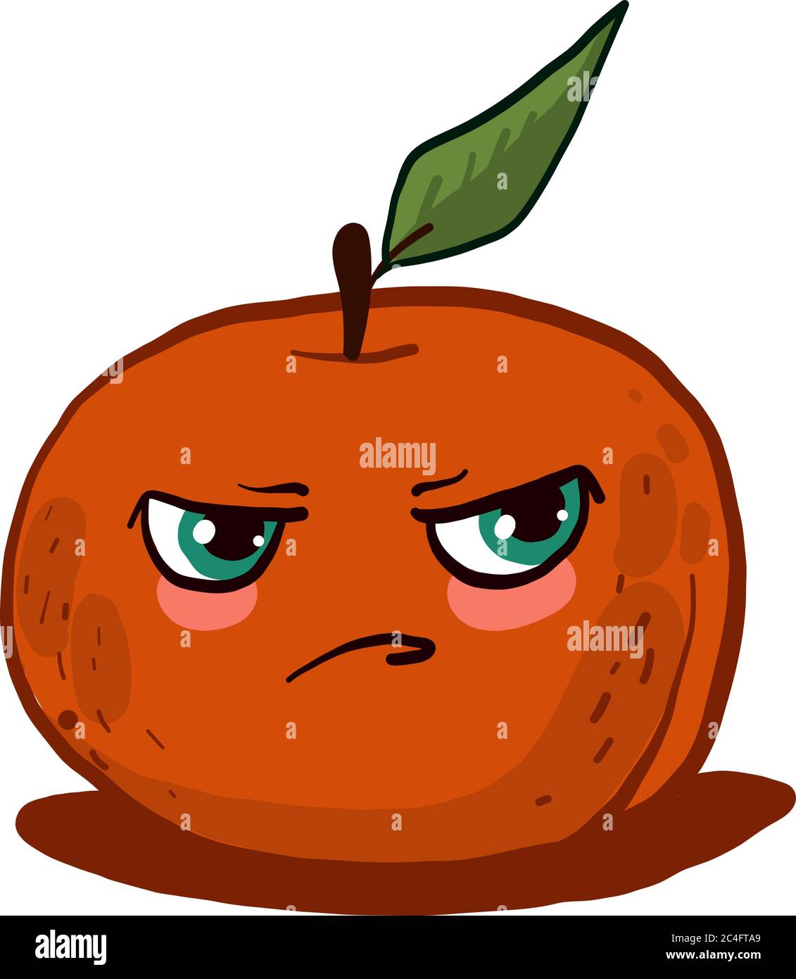 Fresh mandarin fruit on Stock Vector Images - Alamy