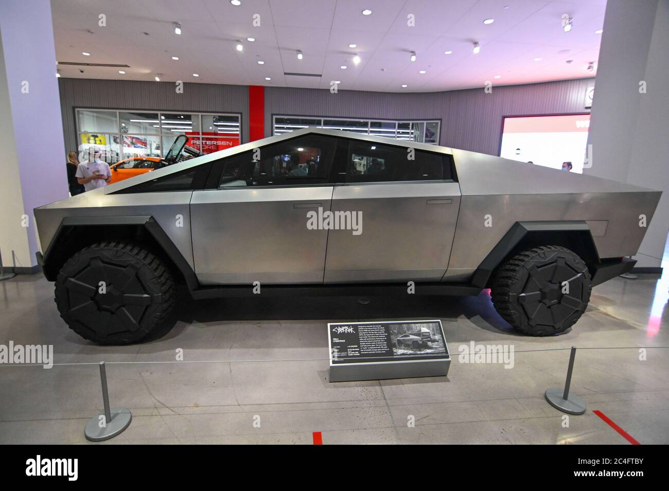 Los Angeles, United States. 26th June, 2020. A Tesla Cybertruck sits on ...