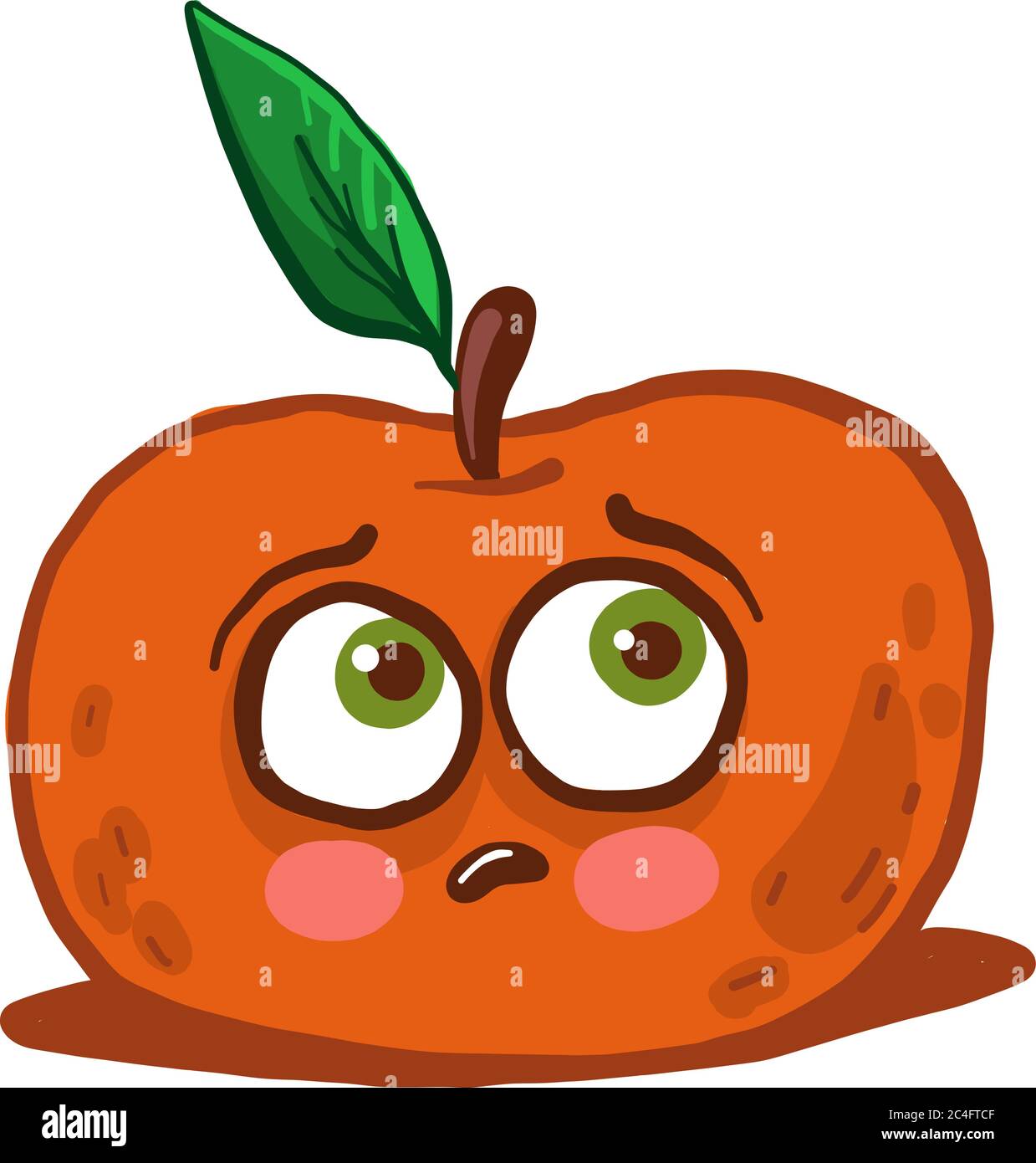Mandarin cute character illustration Stock Vector Images - Alamy