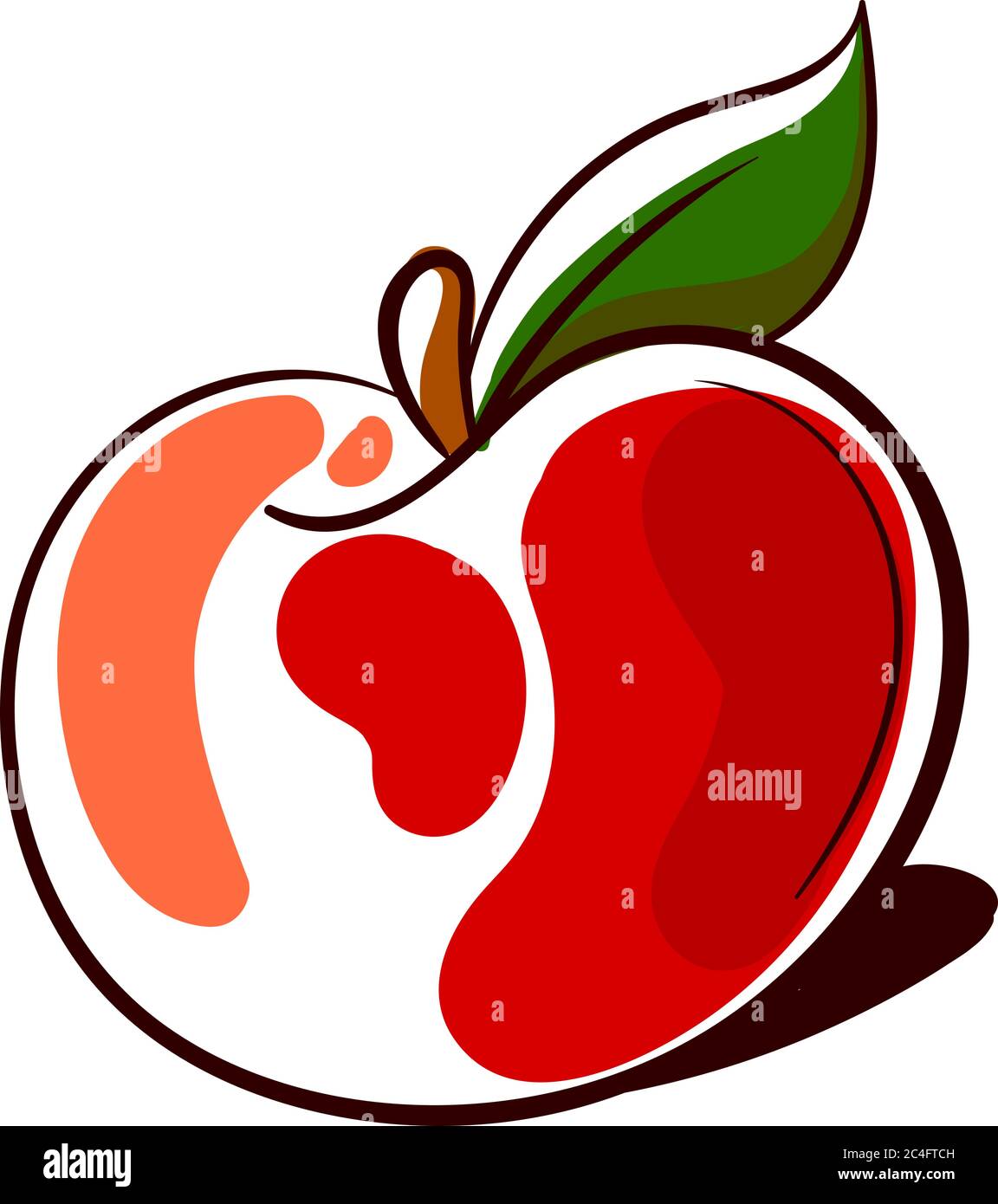 Old apple on tree Stock Vector Images - Alamy