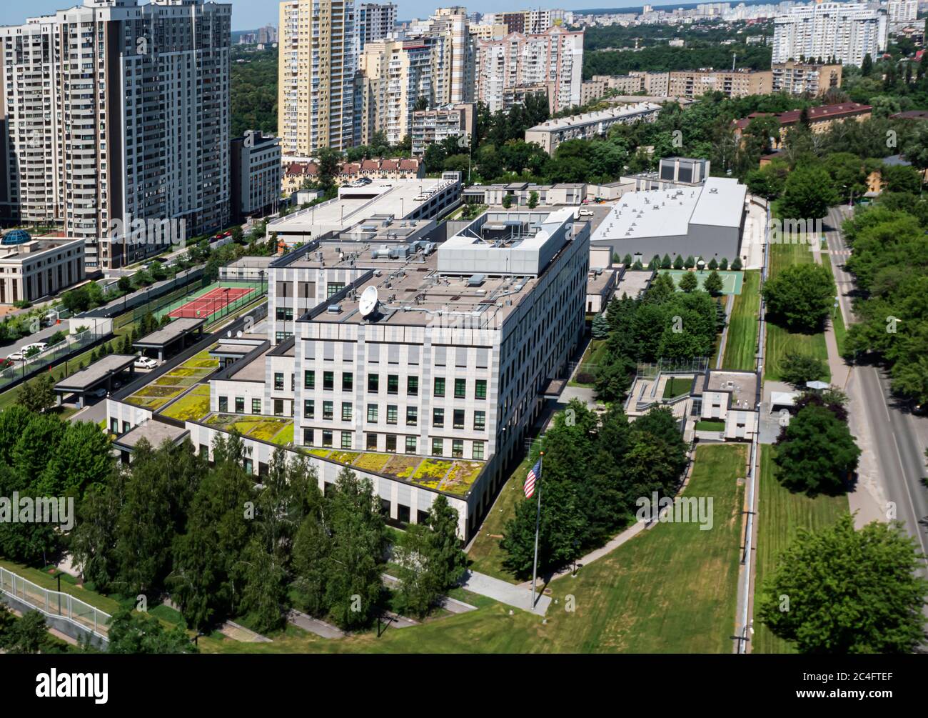 An Aerial view of the U.S. Embassy in Kiev Stock Photo - Alamy