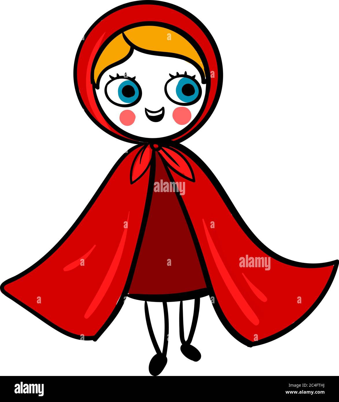 Red riding hood illustration hi-res stock photography and images - Alamy