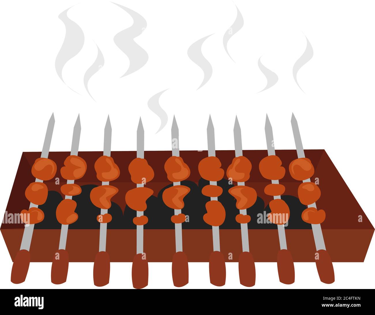 Mangal food, illustration, vector on white background Stock Vector ...
