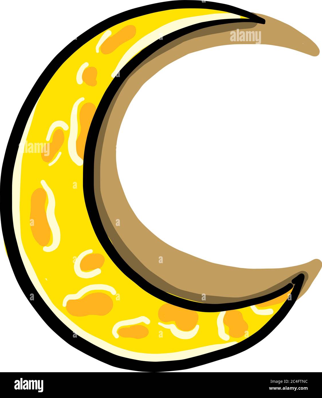 Yellow Moon Illustration Vector On White Background Stock Vector Image And Art Alamy