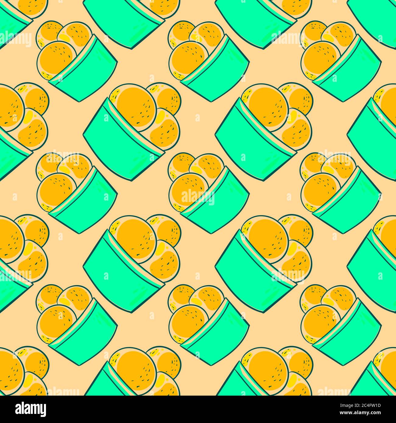 Cute food pattern waffle Stock Vector Images - Alamy