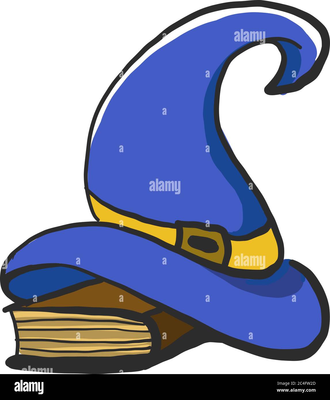 Witch hat on book Stock Vector Images - Alamy