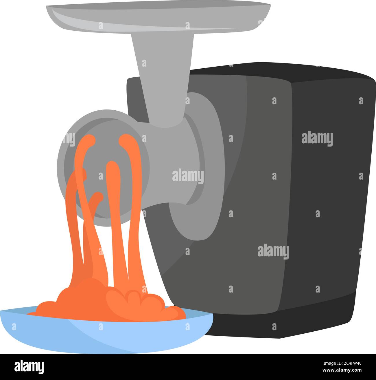 Meat grinder, illustration, vector on white background Stock Vector ...