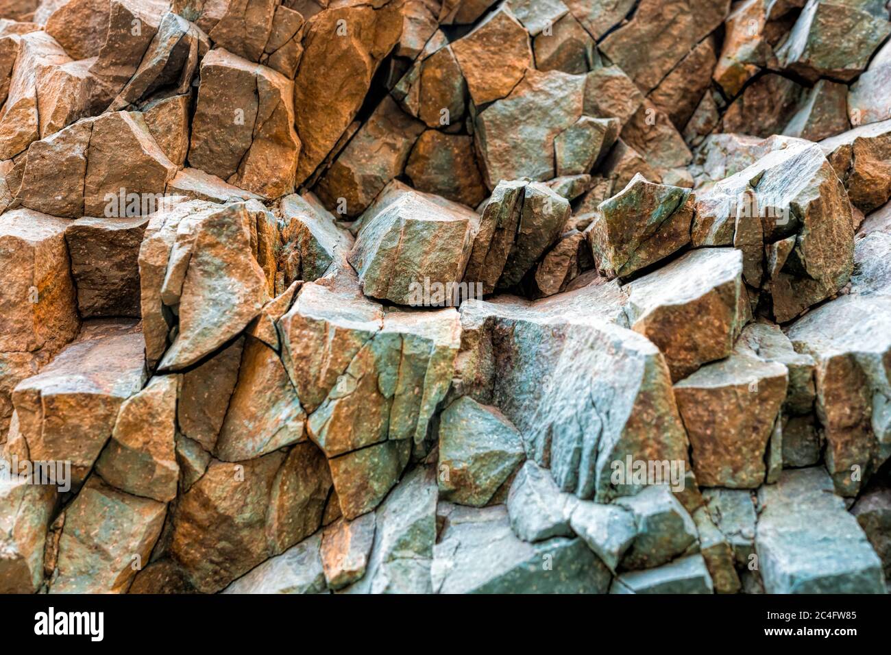 orange abstract background. Toned mountains texture, volcanic basalt as ...