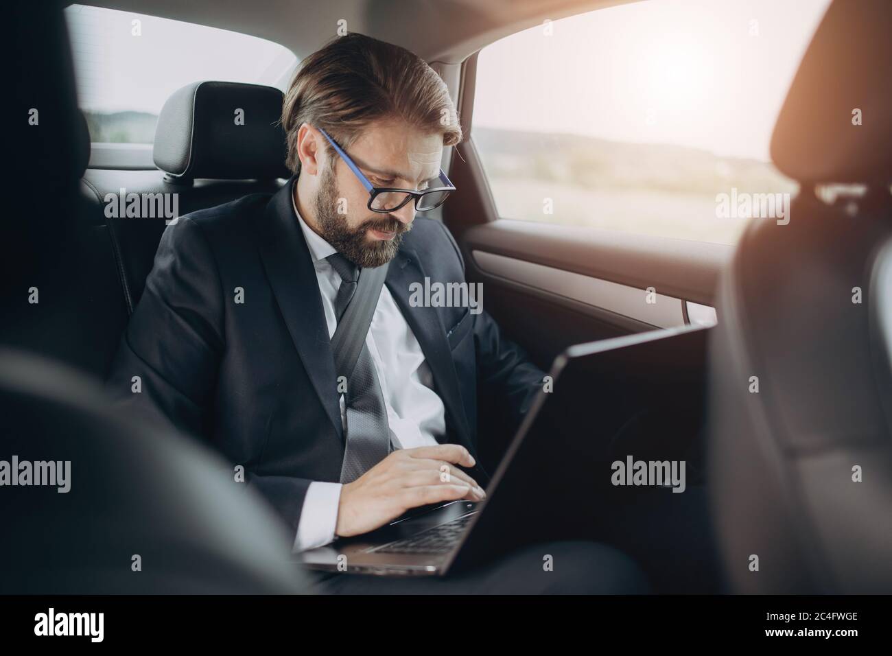 Laptop in vehicle hi-res stock photography and images - Alamy