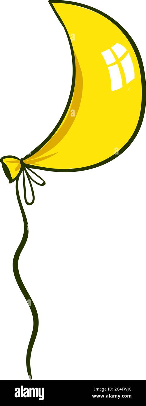 Moon balloon, illustration, vector on white background Stock Vector ...