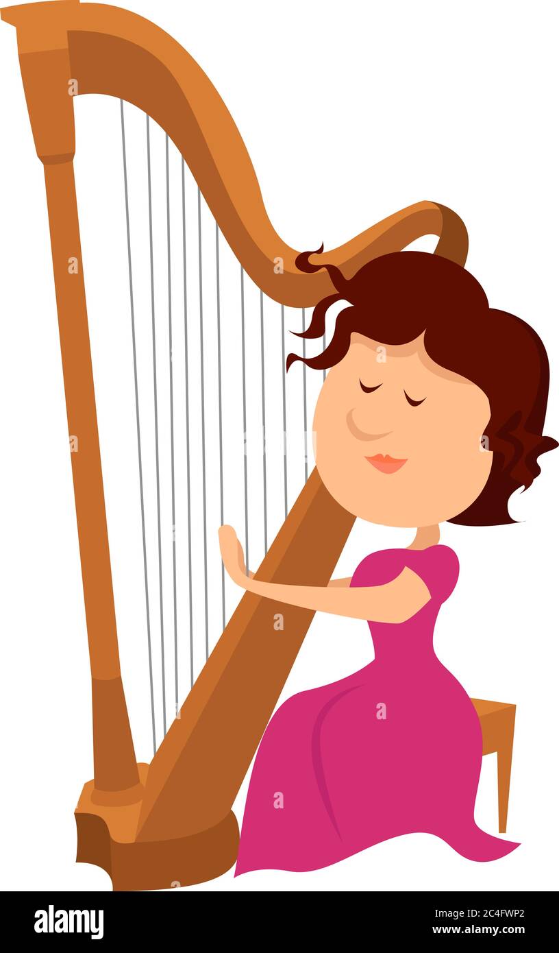 Playing Harp Clipart
