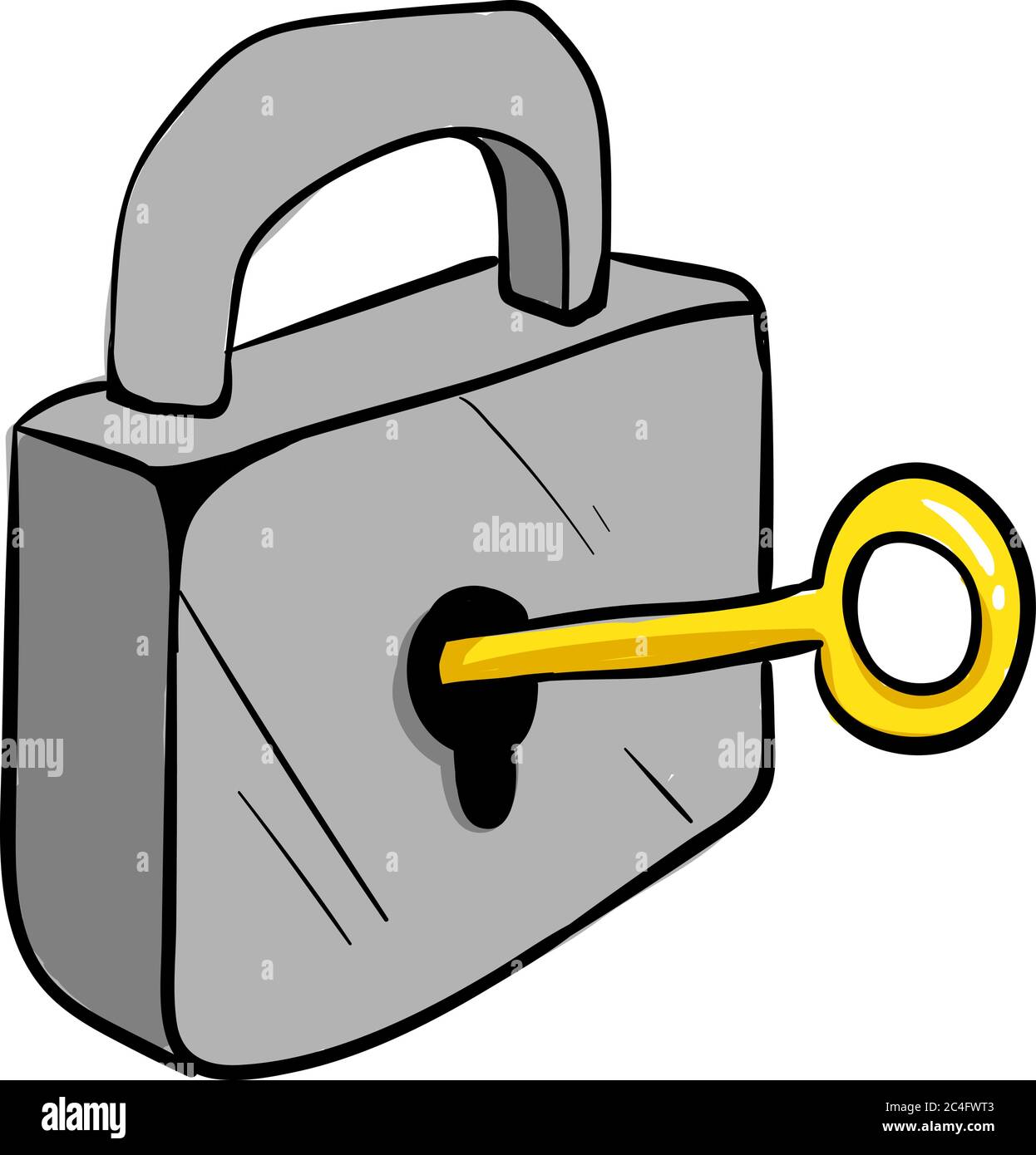 Metal lock Stock Vector Images - Alamy
